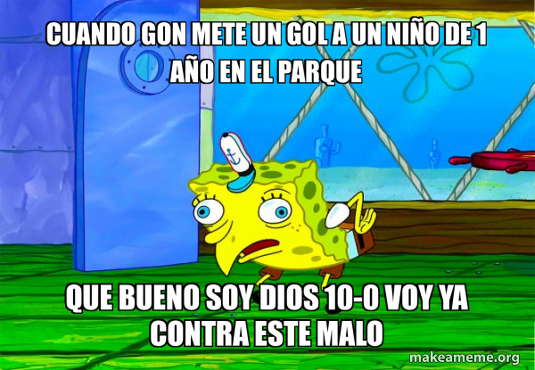 cuando gon mete un gol a un niño de 1 año en el parque que bueno soy ...