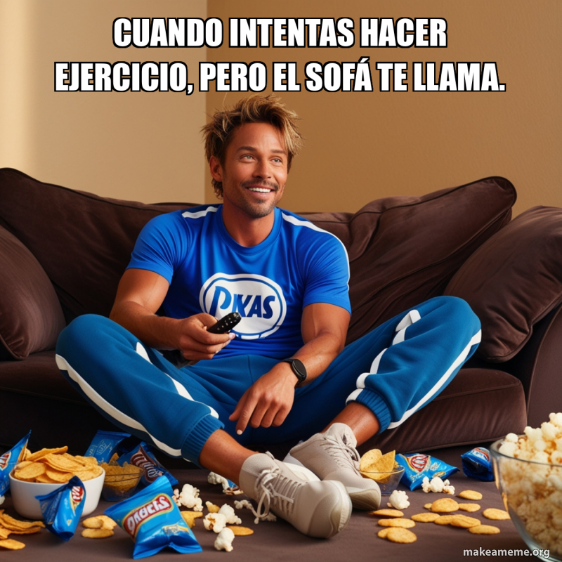 Cuando intentas hacer ejercicio, pero el sofá te llama. - Ejercicio ...