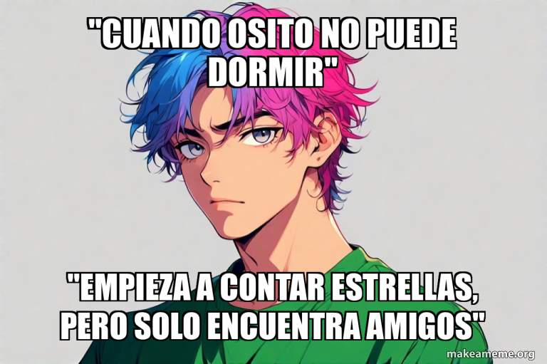 "Cuando osito no puede dormir" "Empieza a contar estrellas, pero solo ...