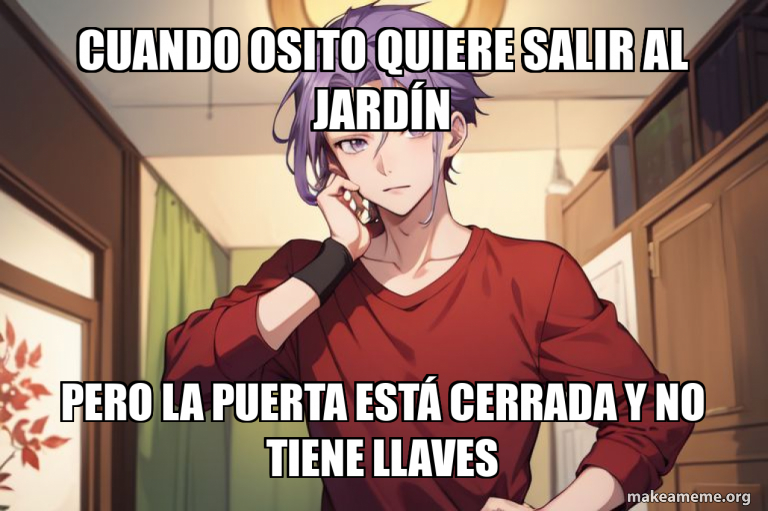 Cuando osito quiere salir al jardín Pero la puerta está cerrada y no ...