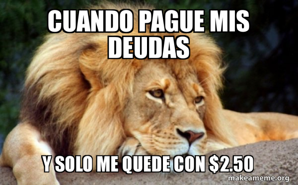 Cuando pague mis deudas y solo me quede con $2.50 - Confession Lion ...
