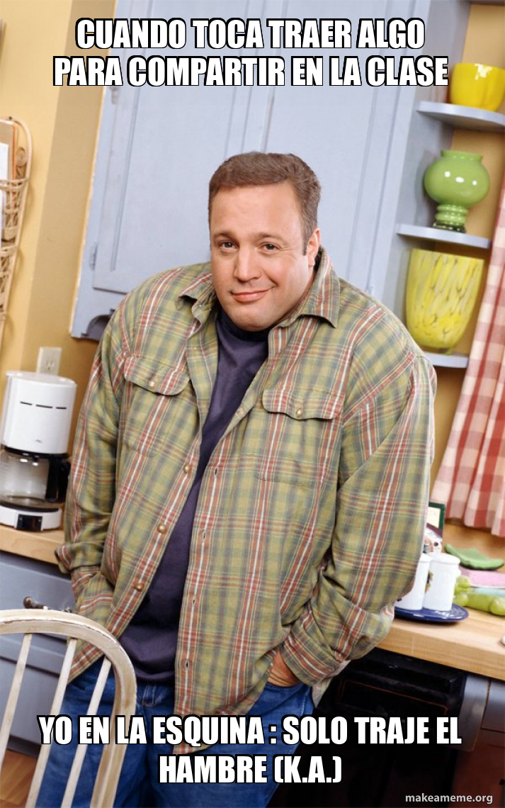 Cuando toca traer algo para compartir en la clase Yo en la esquina ...