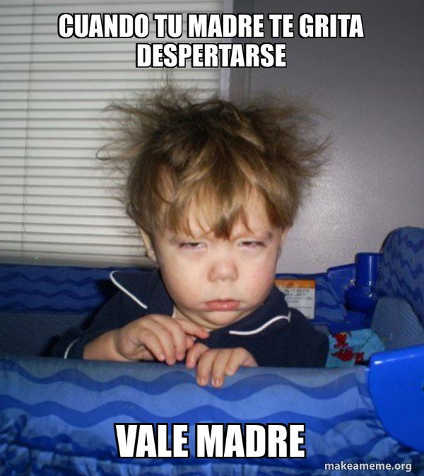 Cuando tu madre te grita despertarse vale madre - Monday Mornings Meme ...