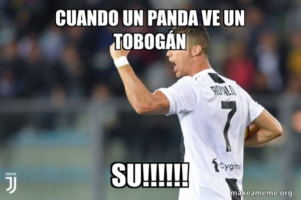 Cuando un panda ve un tobogán Su!!!!!! - Cristiano Ronaldo Meme Generator