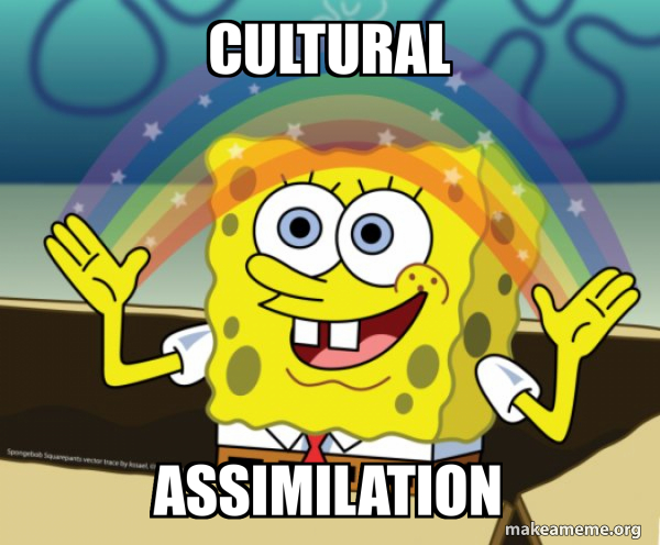 Cultural Assimilation - Rainbow SpongeBob Meme Generator