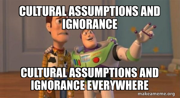 Cultural assumptions and ignorance Cultural assumptions and ignorance ...