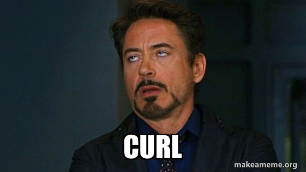 Curl - Tony Stark Eye Roll Meme Generator
