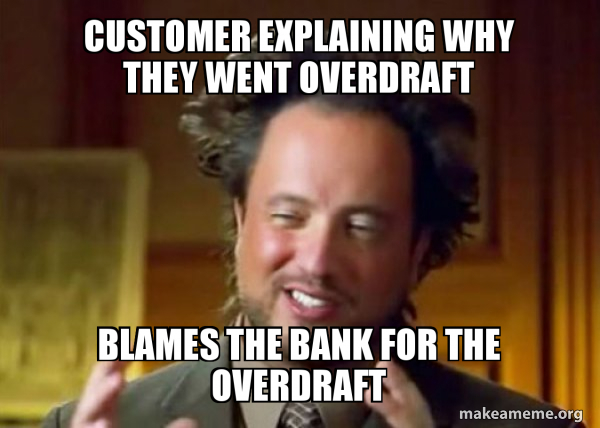 Bank Overdraft Meme