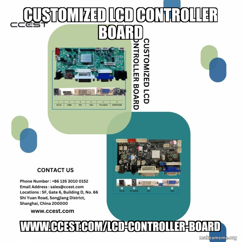 Customized lcd controller board www.ccest.com/LCD-controller-board ...