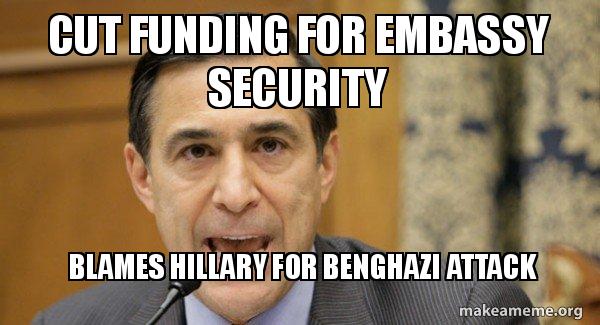 Cut funding for embassy security blames hillary for benghazi attack ...