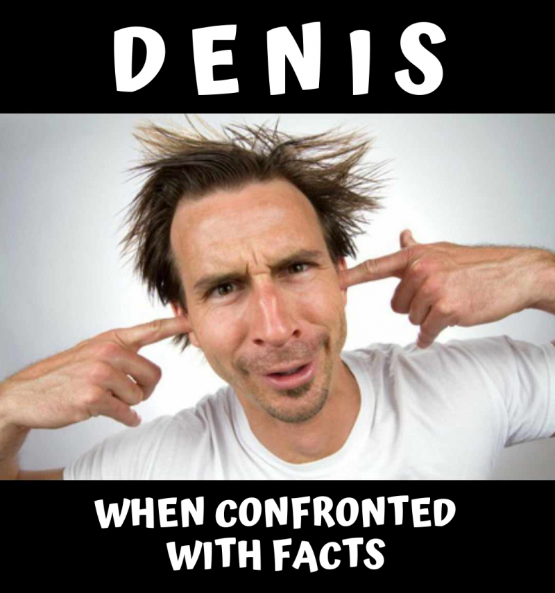D e n I s When confronted with facts Meme Generator