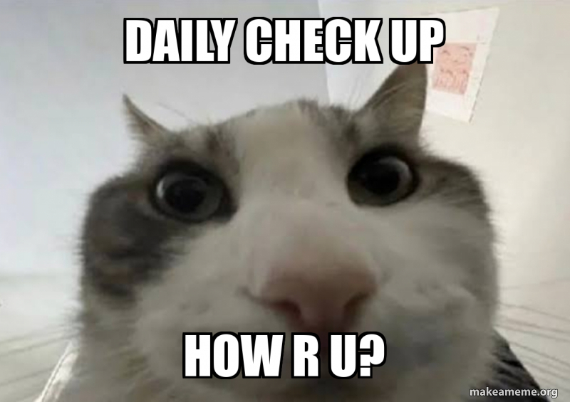 Daily check up How r u? Meme Generator