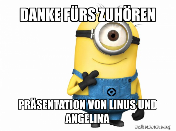 Danke fürs Zuhören Präsentation von Linus und Angelina - Thoughtful ...