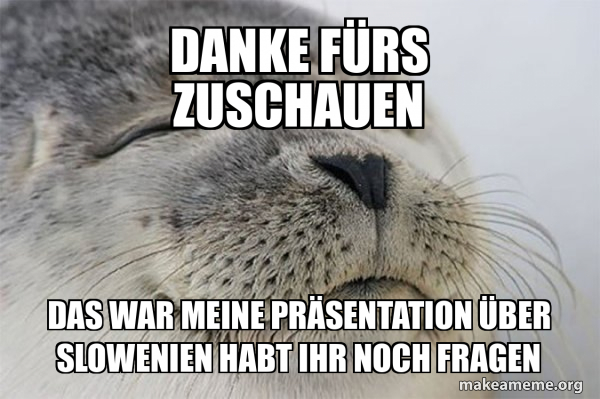 Danke fürs Zuschauen das war meine Präsentation über Slowenien habt ihr ...