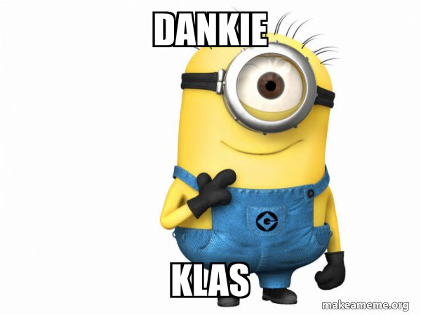 Dankie Klas - Thoughtful Minion Meme Generator