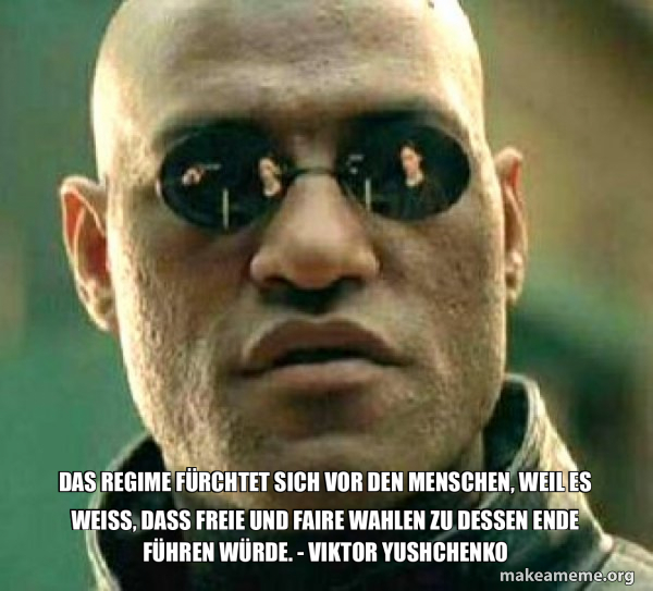 Das Regime fürchtet sich vor den Menschen, weil es weiß, dass freie und ...