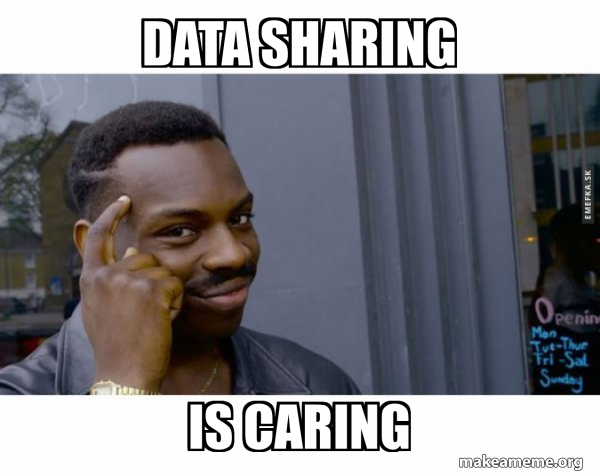 Data sharing is caring - Roll Safe Black Guy Pointing at His Head Meme ...