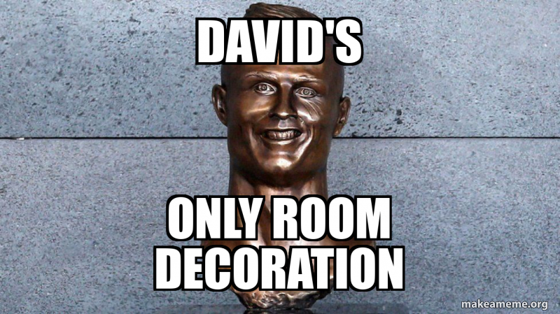 DAVID'S ONLY ROOM DECORATION Meme Generator