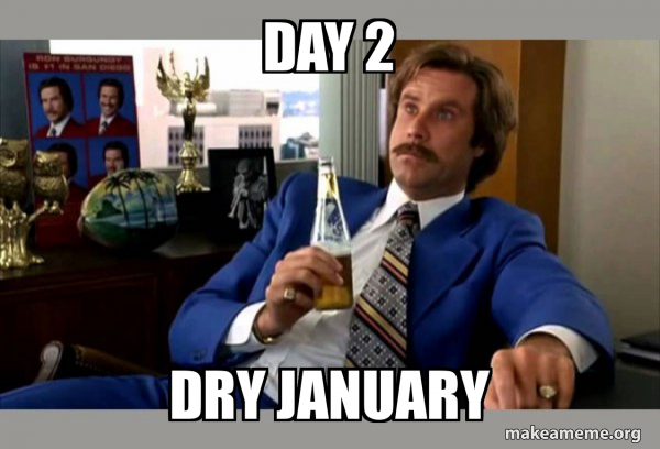 day 2 dry january - Ron Burgundy - boy that escalated quickly Meme ...