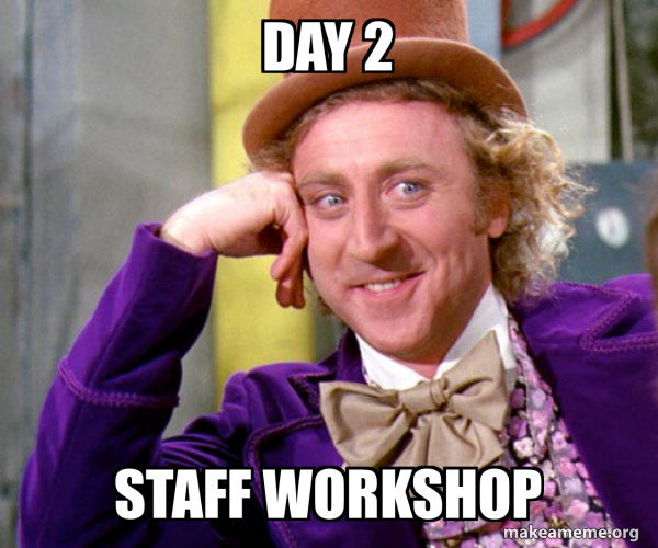 Day 2 Staff workshop - Willy Wonka Sarcasm Meme Meme Generator
