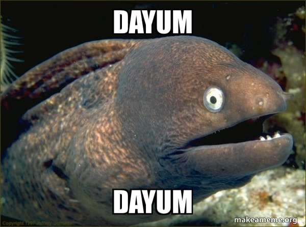DAYUM DAYUM - Bad Joke Eel Meme Generator