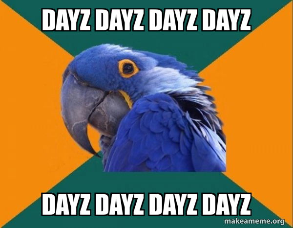 DayZ DayZ DayZ DayZ DayZ DayZ DayZ DayZ - Paranoid Parrot Meme Generator