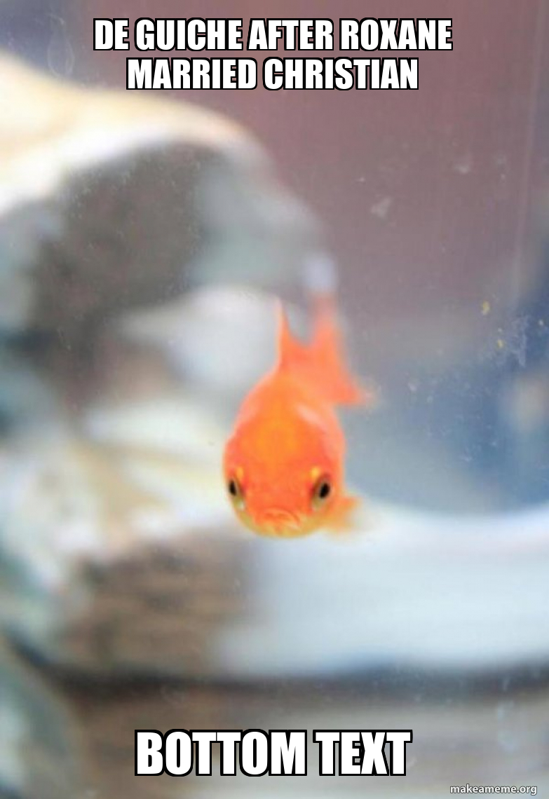 de Guiche after Roxane married Christian Bottom Text - Grumpy Fish Meme ...