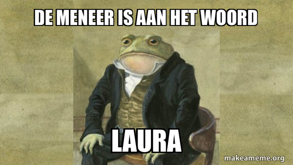 De Meneer is aan het woord Laura - Colonel Toad Meme Generator