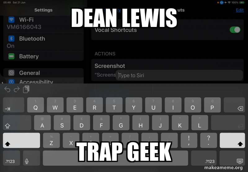 Dean Lewis Trap Geek - Joel Corry Meme Generator