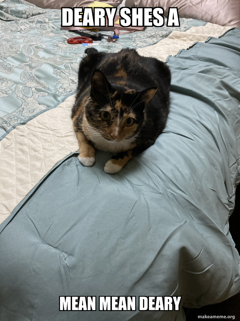 Deary shes a Mean mean Deary - Dearyâ s thinking about it Meme Generator