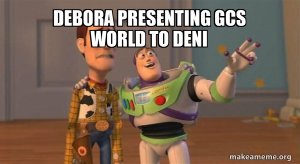Debora presenting GCS world to Deni - Buzz and Woody (Toy Story) Meme ...