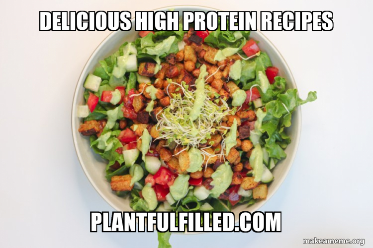 Delicious high protein recipes plantfulfilled.com Meme Generator