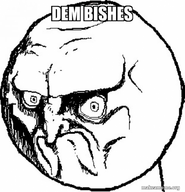 dem bishes - No Rage Face Meme Generator