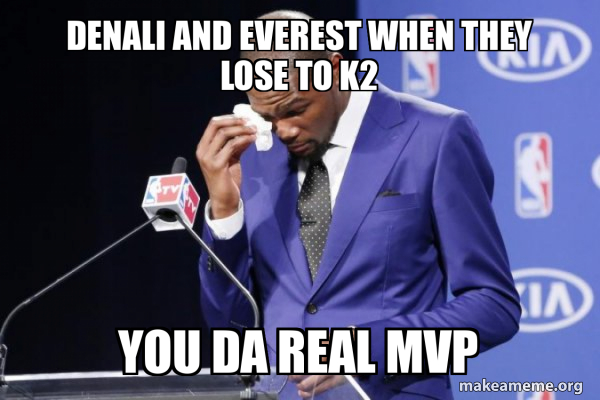denali and everest when they lose to K2 You Da Real MVP - Kevin Durant ...