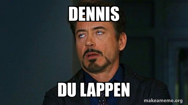 Dennis Du Lappen - Tony Stark Eye Roll Meme Generator