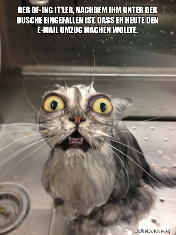 Der DF-ING IT'ler, nachdem ihm unter der Dusche eingefallen ist, dass ...