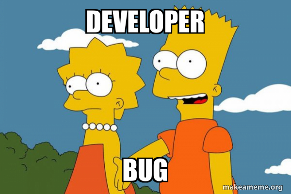 developer bug - Bart and Lisa Chat Meme Generator