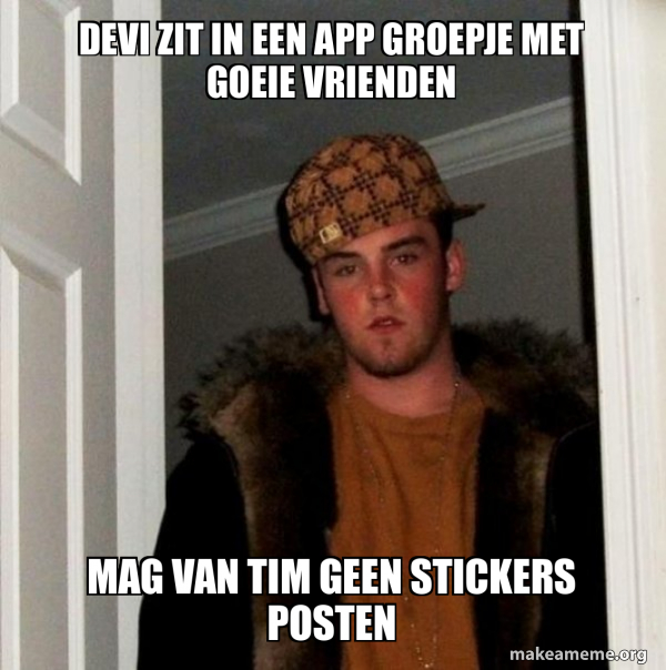 Devi zit in een app groepje met goeie vrienden Mag van Tim geen ...