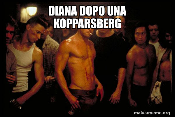 DIANA DOPO UNA KOPPARSBERG - Fight Club Meme Generator