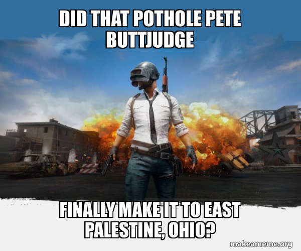 did that Pothole pete buttjudge finally make it to east palestine, ohio ...