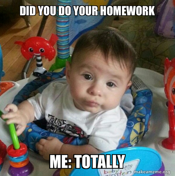 Did you do your homework Me: totally - 'Whatever' Kid Meme Generator