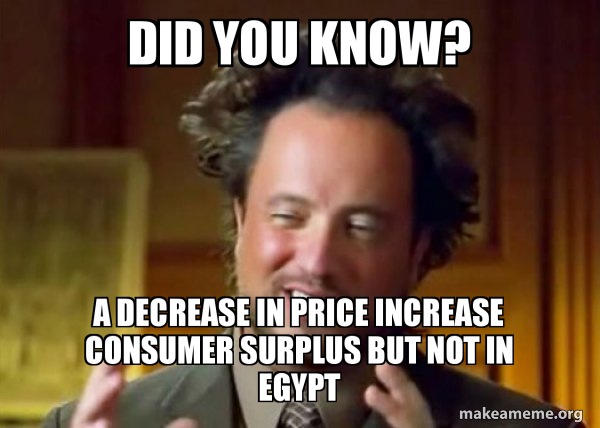 did you know? a decrease in price increase consumer surplus but not in ...