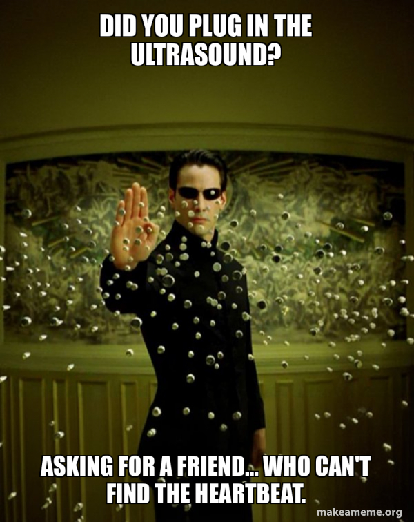 Did you plug in the ultrasound? Asking for a friend... who can't find ...