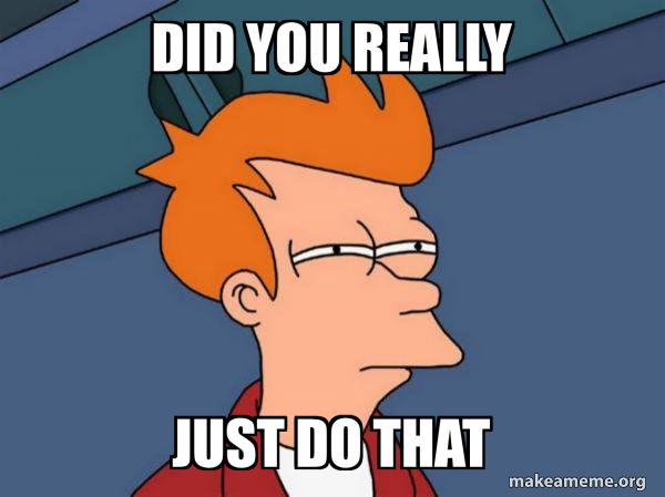 Did You Really Just Do That - Futurama Fry Meme Generator
