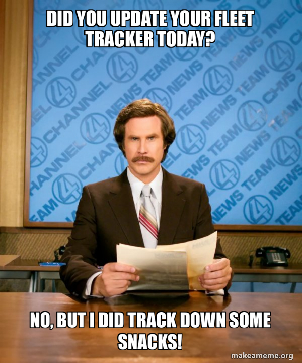 Did you update your fleet tracker today? No, but I did track down some ...