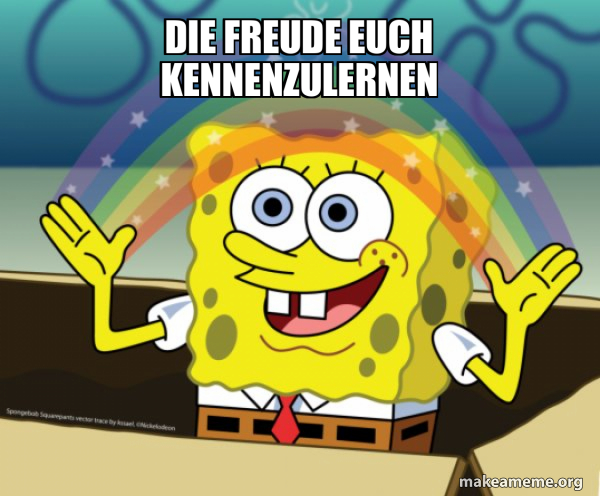Die freude euch kennenzulernen - Rainbow SpongeBob Meme Generator