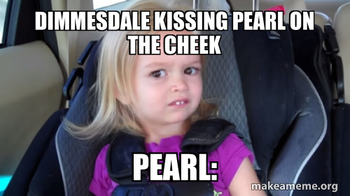 Dimmesdale kissing pearl on the cheek pearl: Meme Generator