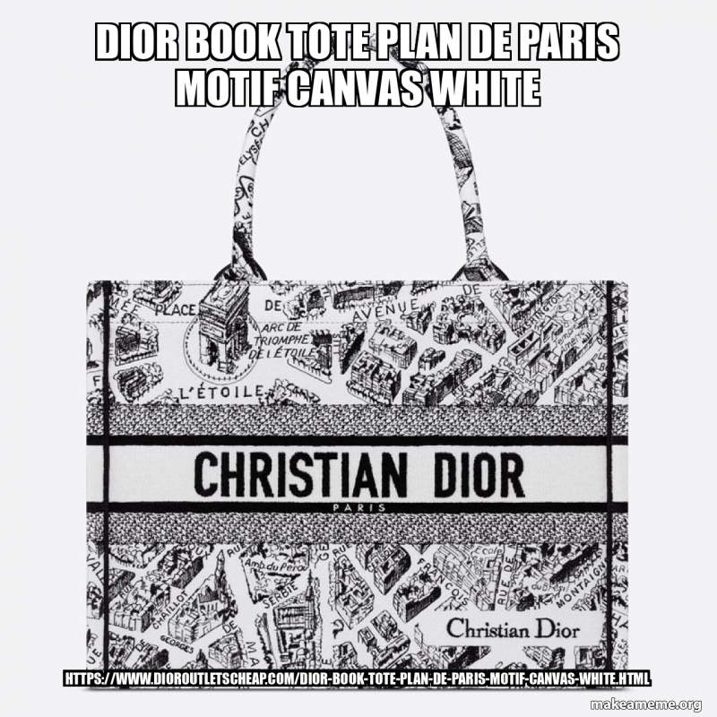 Dior Book Tote Plan de Paris Motif Canvas White https://www ...