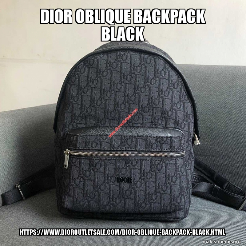 Dior Oblique Backpack Black https://www.dioroutletsale.com/dior-oblique ...