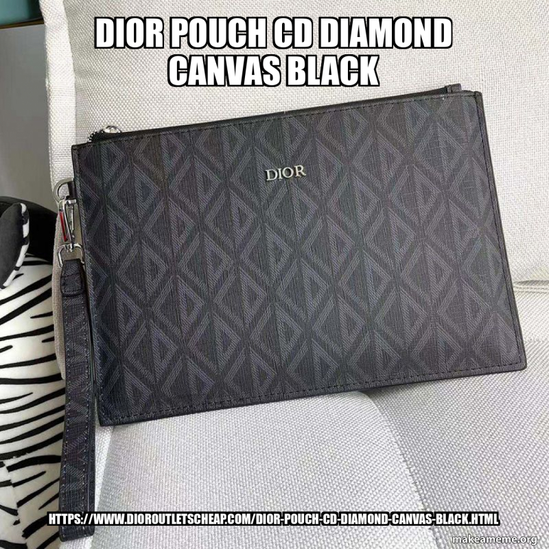 Dior Pouch CD Diamond Canvas Black https://www.dioroutletscheap.com ...